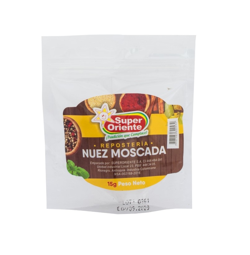 Nuez mosacada 15g Super oriente – Superoriente SA